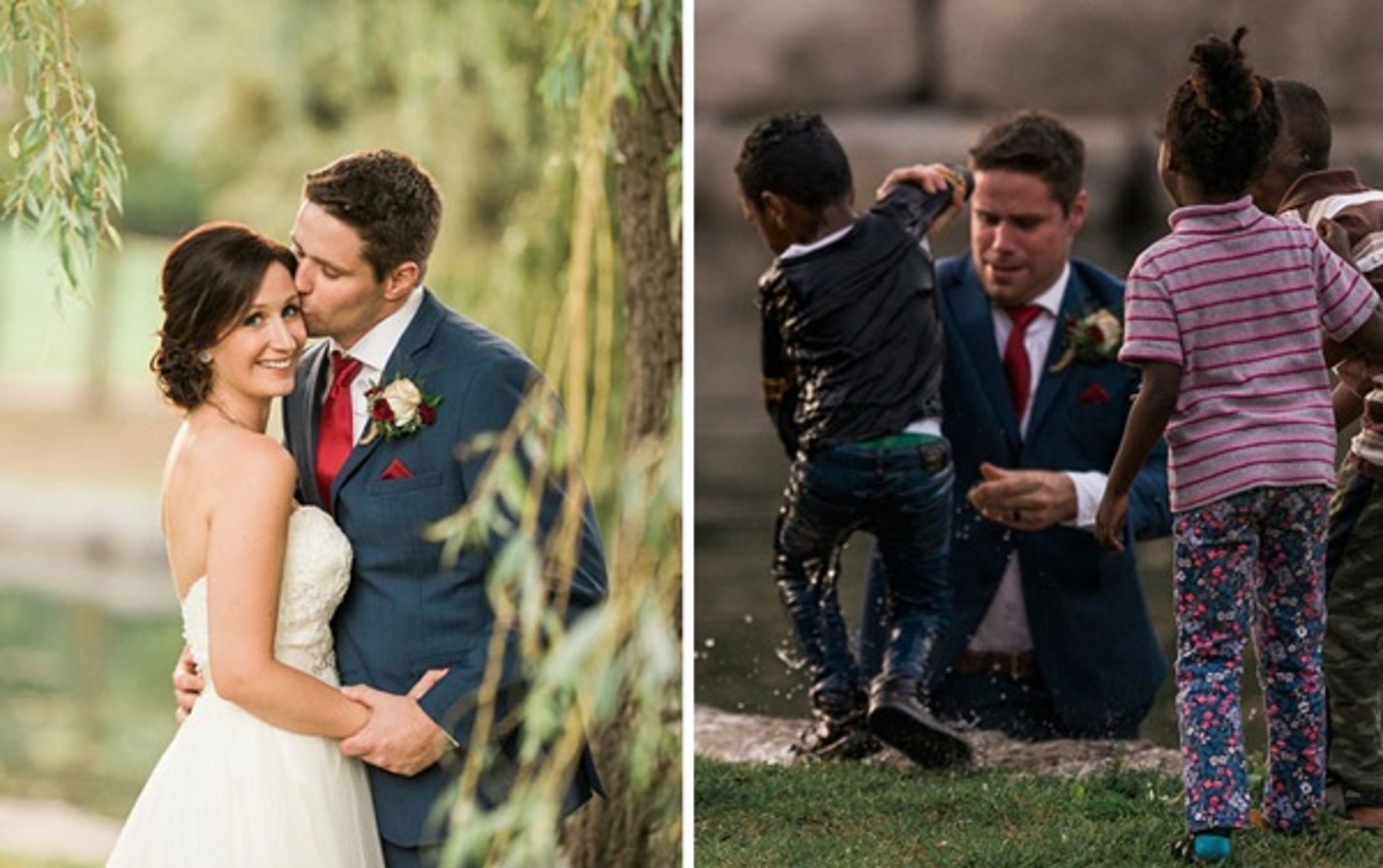 Groom Jumps and Swims Away in His Suit to Save a Drowning Boy During ...