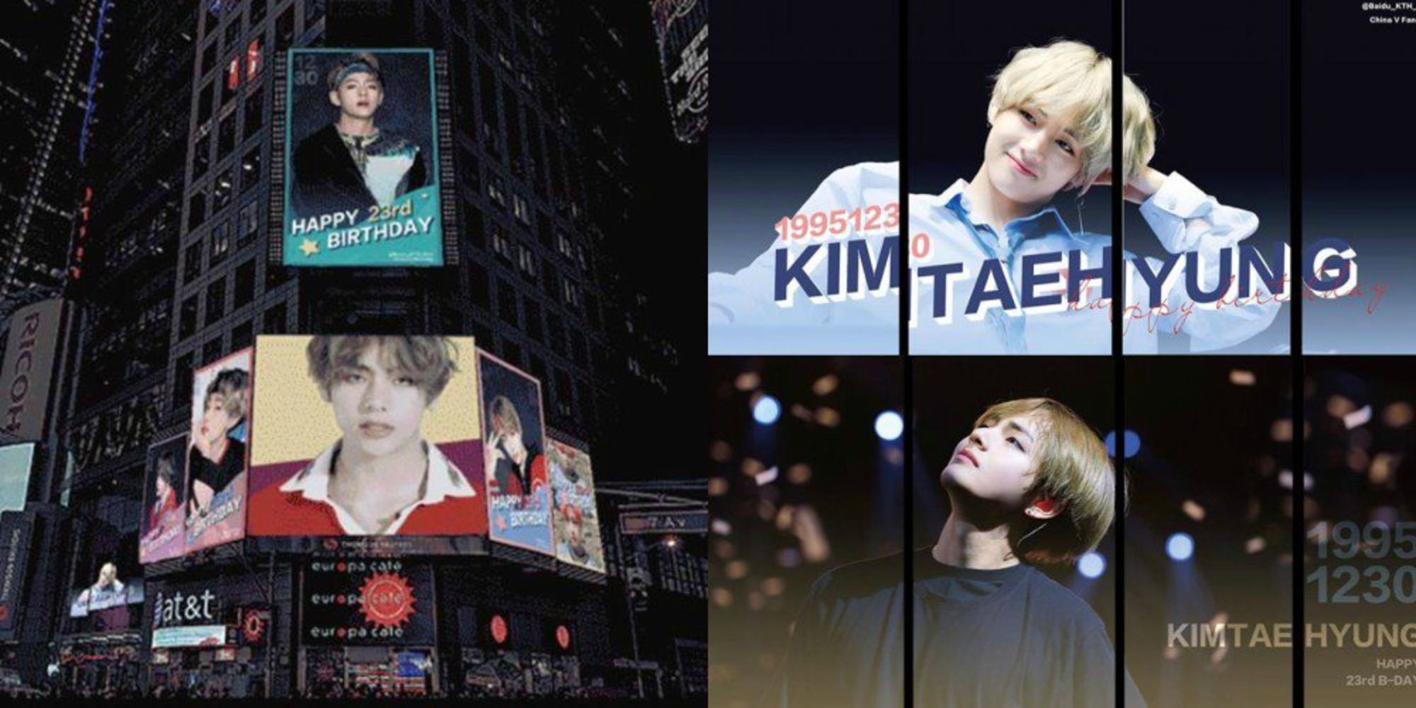 BTS V‘s Birthday ad to run at Times Square NYC for a week